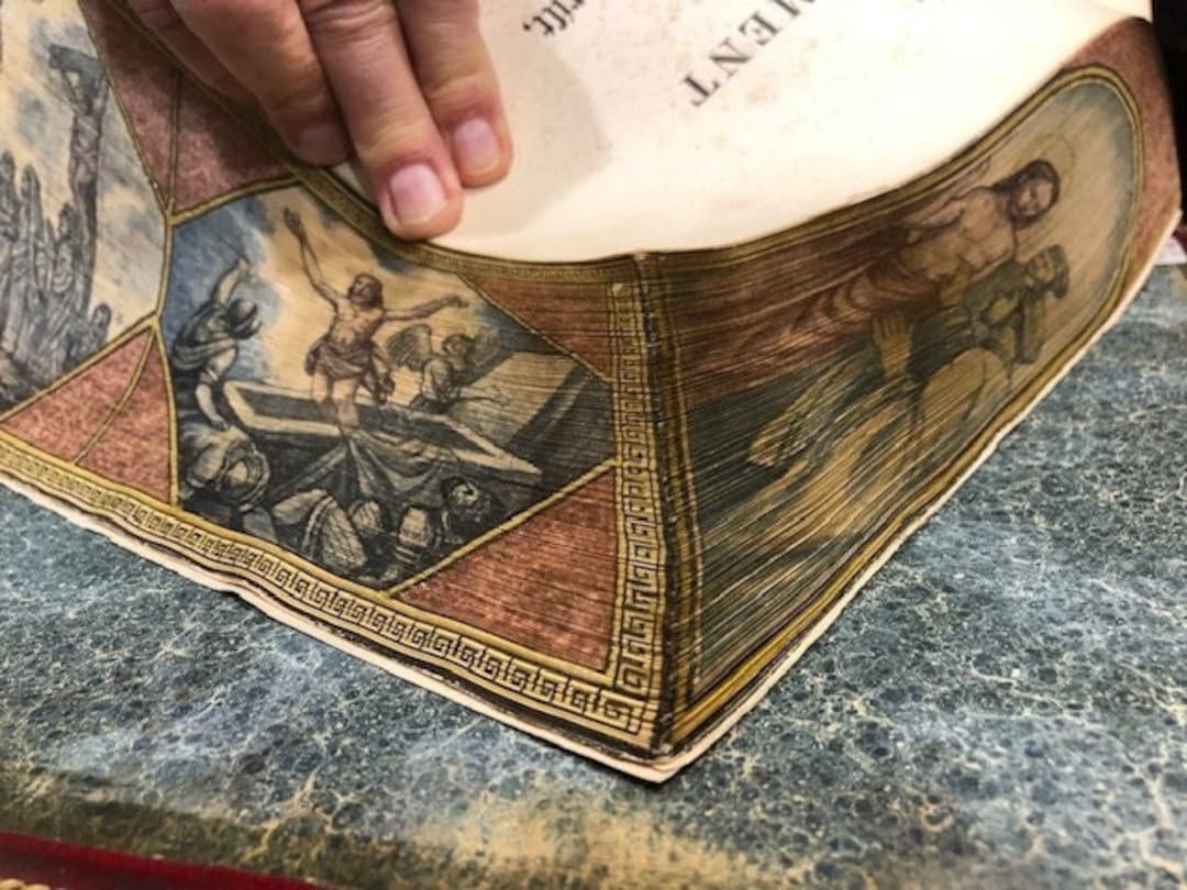 1807. Bible. 8 Fore-edge Paintings on Holy Bible see Video Vol.ii With ...