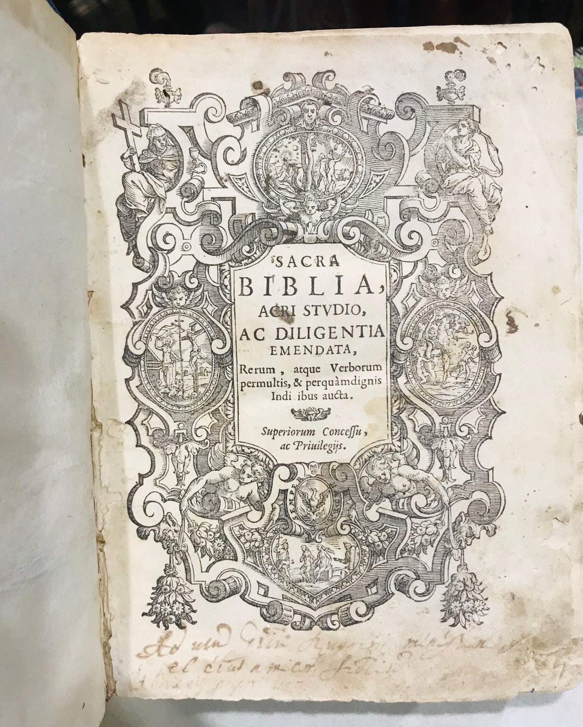 1588 Latin Bible Sacra Biblia 200 woodcut illustrations | Etsy