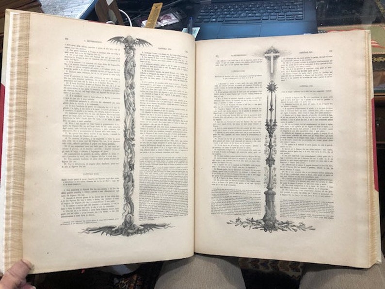 1881 Dore Bible Plates, Ancient and New Testament, Italian Vulgata, Two ...
