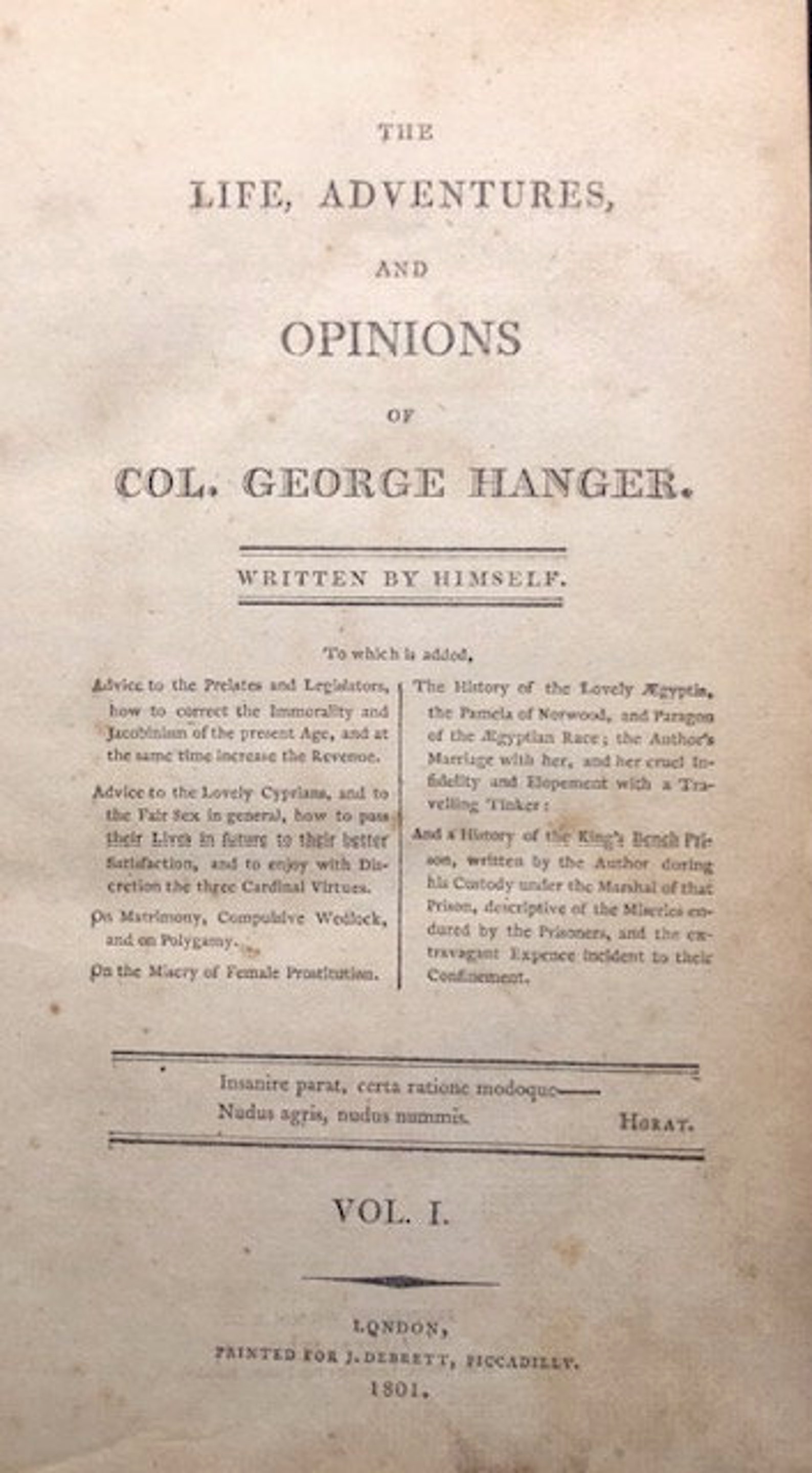 1801. Revolutionary War. Life Adventures and Opinions of Col. George ...