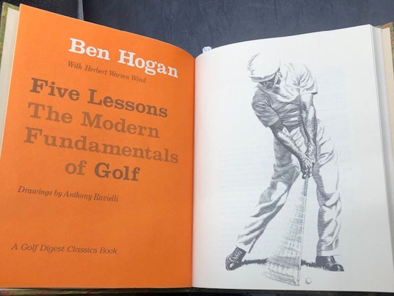 Golf. Ben Hogan. Five Lessons, the Modern Fundamentals of Golf. Bound ...