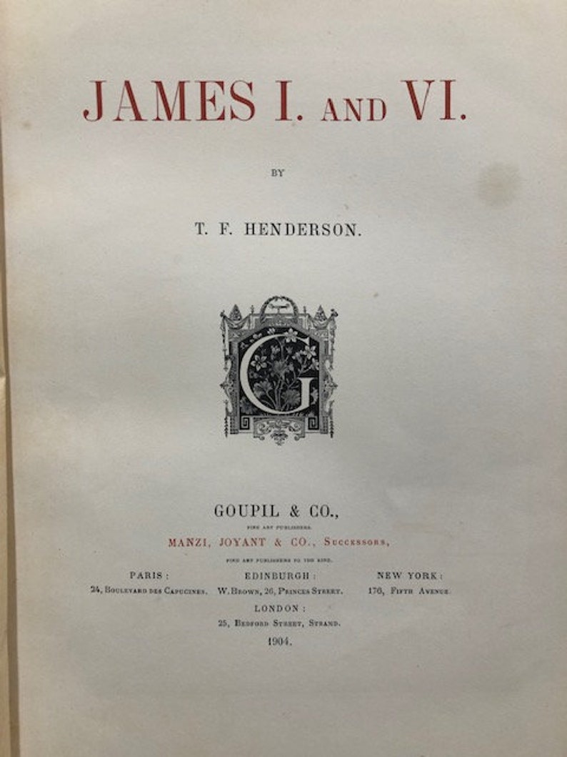 1904. James I and VI. Limited Edition Folio in a Signed Binding of J ...