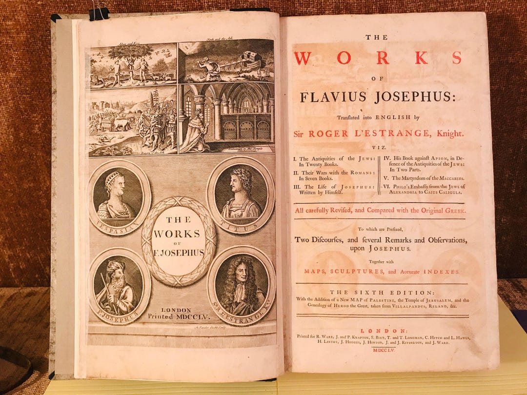1755, Josephus, the Works of Flavius Josephus Translated by Sir Roger L ...