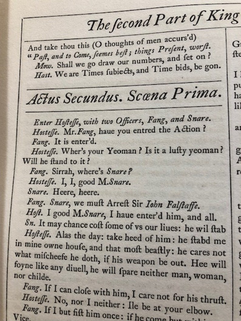 Shakespeare's First Folio. the National Shakespeare: A Facsimile of the ...
