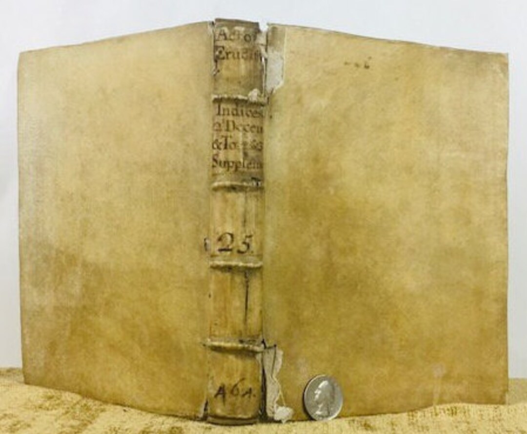1704. Latin. Vellum. Indices Generales Autorum Et Rerum Secundi Actorum ...