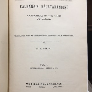 1961. Kalhana's Rajatarangini: A Chronicle of the Kings of Kasmir - Etsy