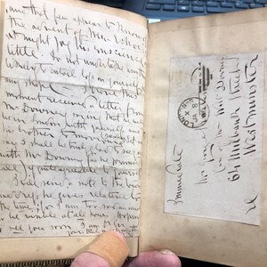 1864. Cook, Eliza. Signed, Tipped in Letters. Beautiful Presentation ...