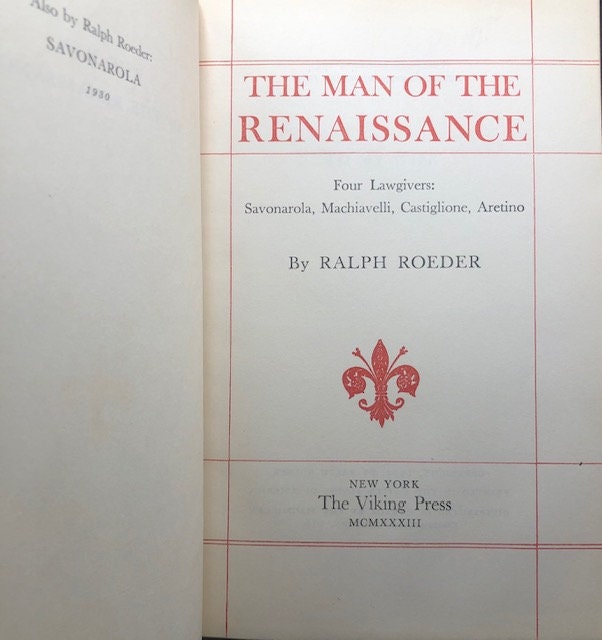 1933. Renaissance Art. the Man of the Renaissance: Four Lawgivers ...