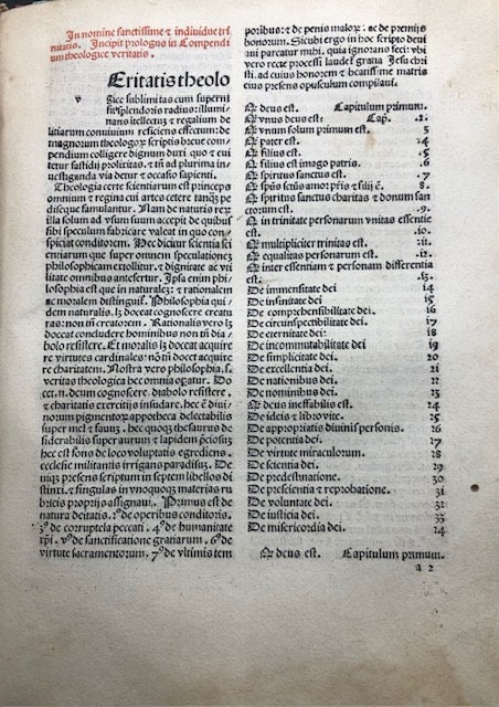 1485. Incunabula. Three Titles Bound as One Summary of Theological ...