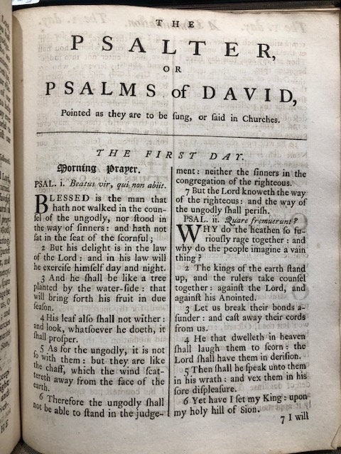 1775. the Book of Common Prayer Psalms of David Liturgical - Etsy