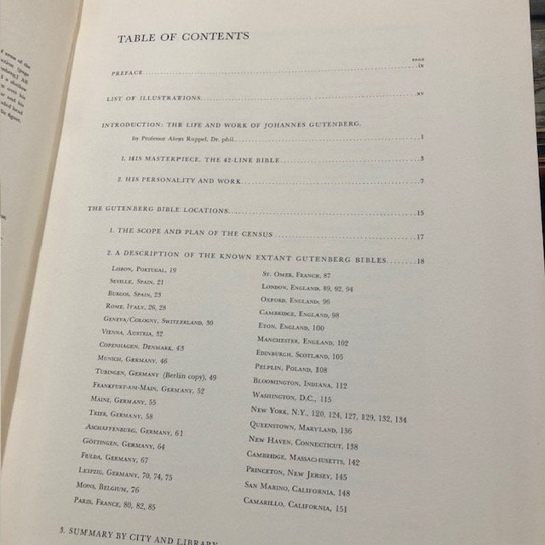 Gutenberg Bible, the 500th Anniversary Pictorial Census of the ...