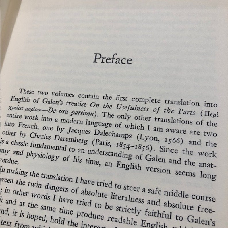 Galen on the Usefulness of the Parts of the Body, De Usu Partium ...