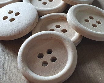 Natural Wood Buttons | Etsy UK