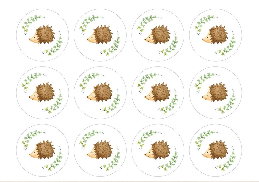 Igel Aufkleber Sticker rund 24 Stück - Etsy España