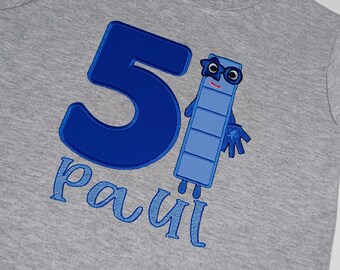 Number Blocks Birthday Shirt - Etsy