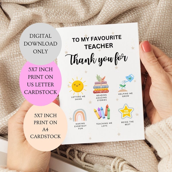 Teacher Thank You - Etsy