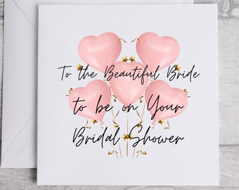 Bridal Shower Card Bride to Be Card Beautiful Bride Card - Etsy