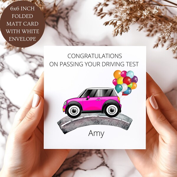 Personalised Pass Driving Test - Etsy UK
