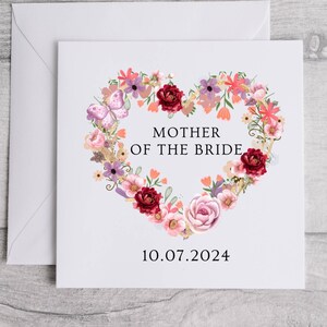 Mother of the Bride Card. Wedding Day Keepsake Card. 6 X 6 Card. - Etsy