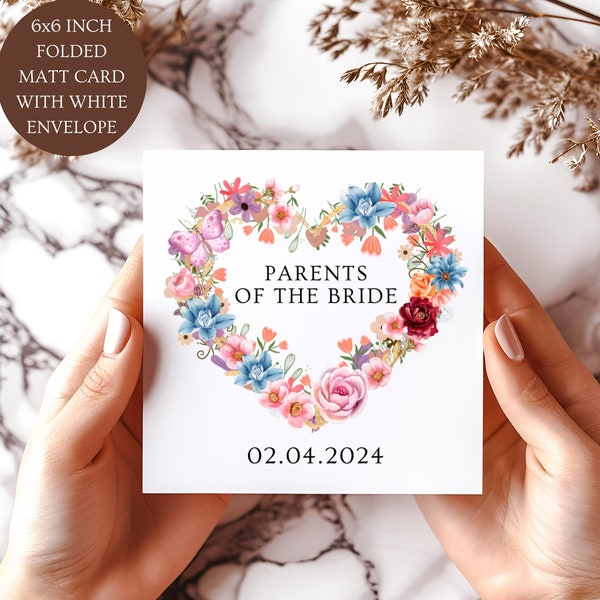 Wedding Card to Parents of the Bride - Etsy