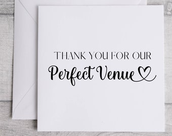 Thank You Venue Card - Etsy
