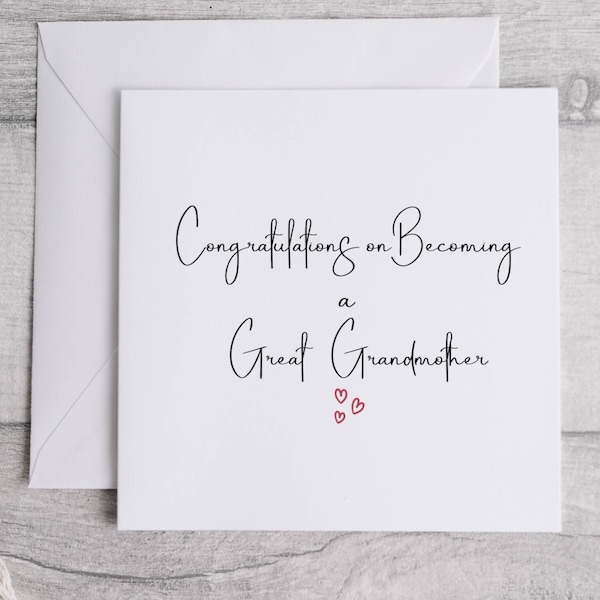 Congratulations Great Grandmother - Etsy