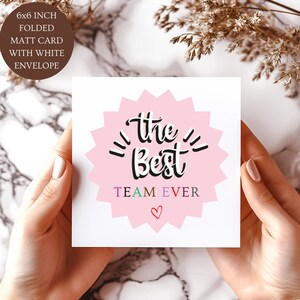 The Best Team Ever Card. Appreciation Card for Employees. Boss. Leaving ...