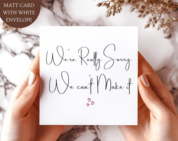 Regret RSVP Wedding Card - Etsy
