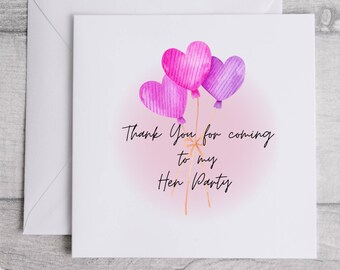 Thank You for Coming to My Hen Do - Etsy UK