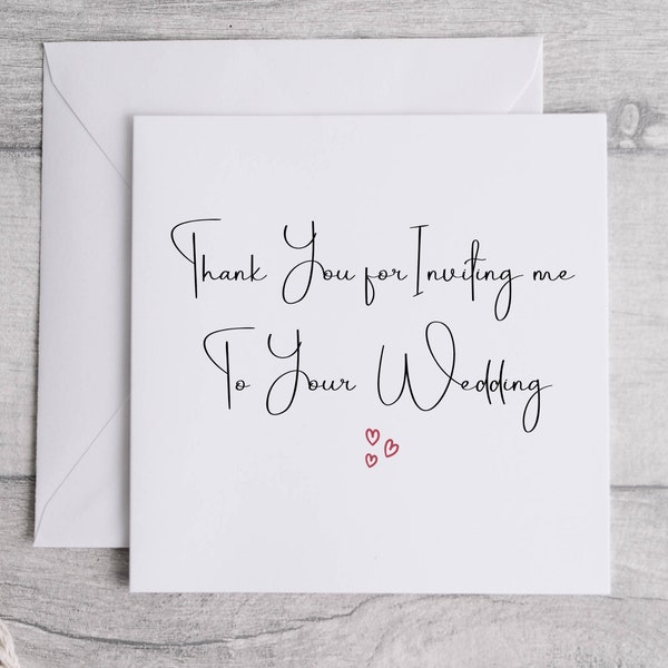 Thank You for Inviting Me Card - Etsy