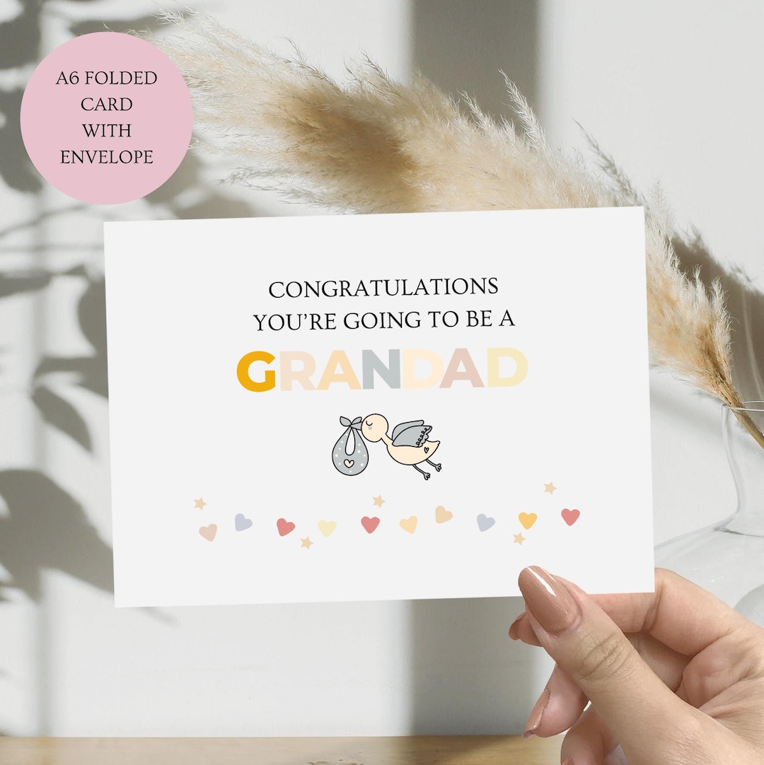 Congratulations You're Going to Be A Grandad Card. Baby Announcement ...