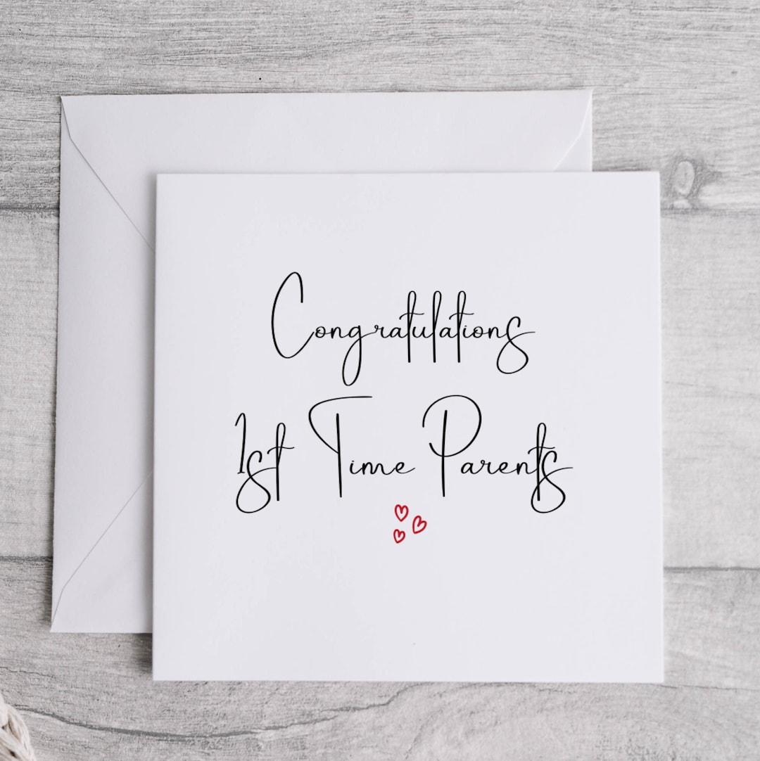 Congratulations 1st Time Parents Card. Congratulations First Baby Card ...