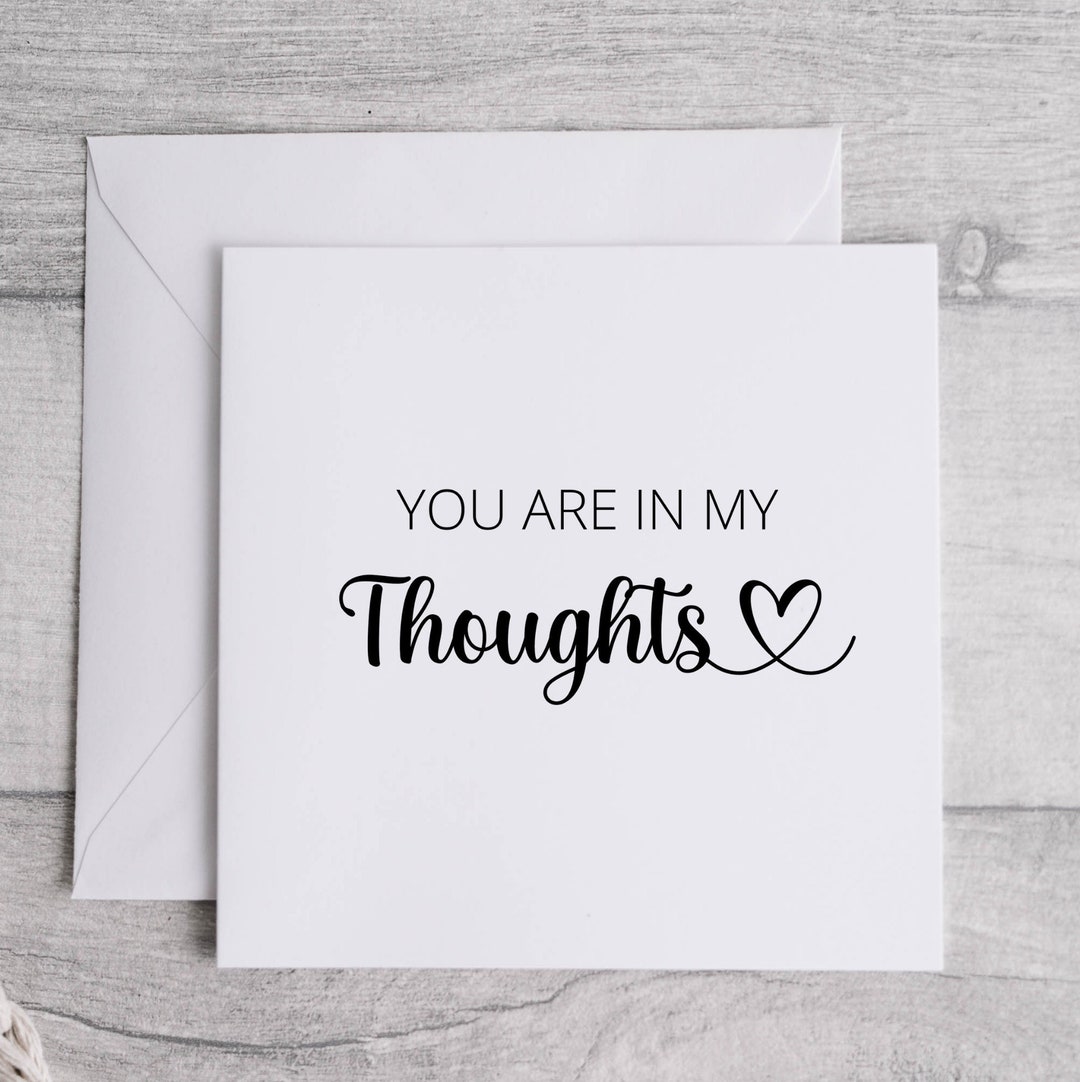 You Are in My Thoughts Card. Thinking of You, Missing You. Big Hug ...