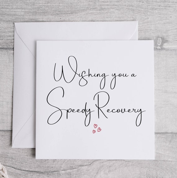 Wishing You a Speedy Recovery Card. Get Well Soon. Thinking of | Etsy