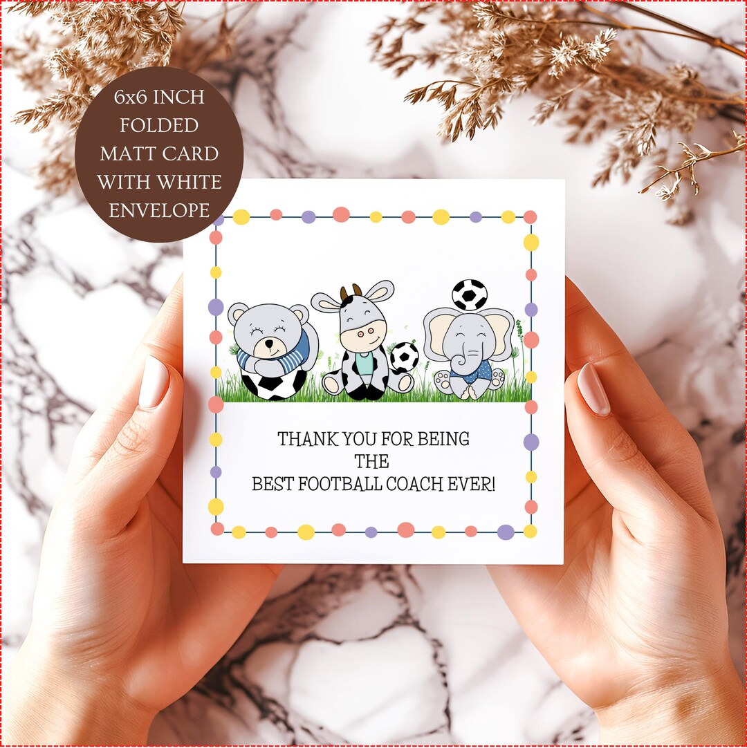 Thank You for Being the Best Football Coach Ever Card, Thank You ...