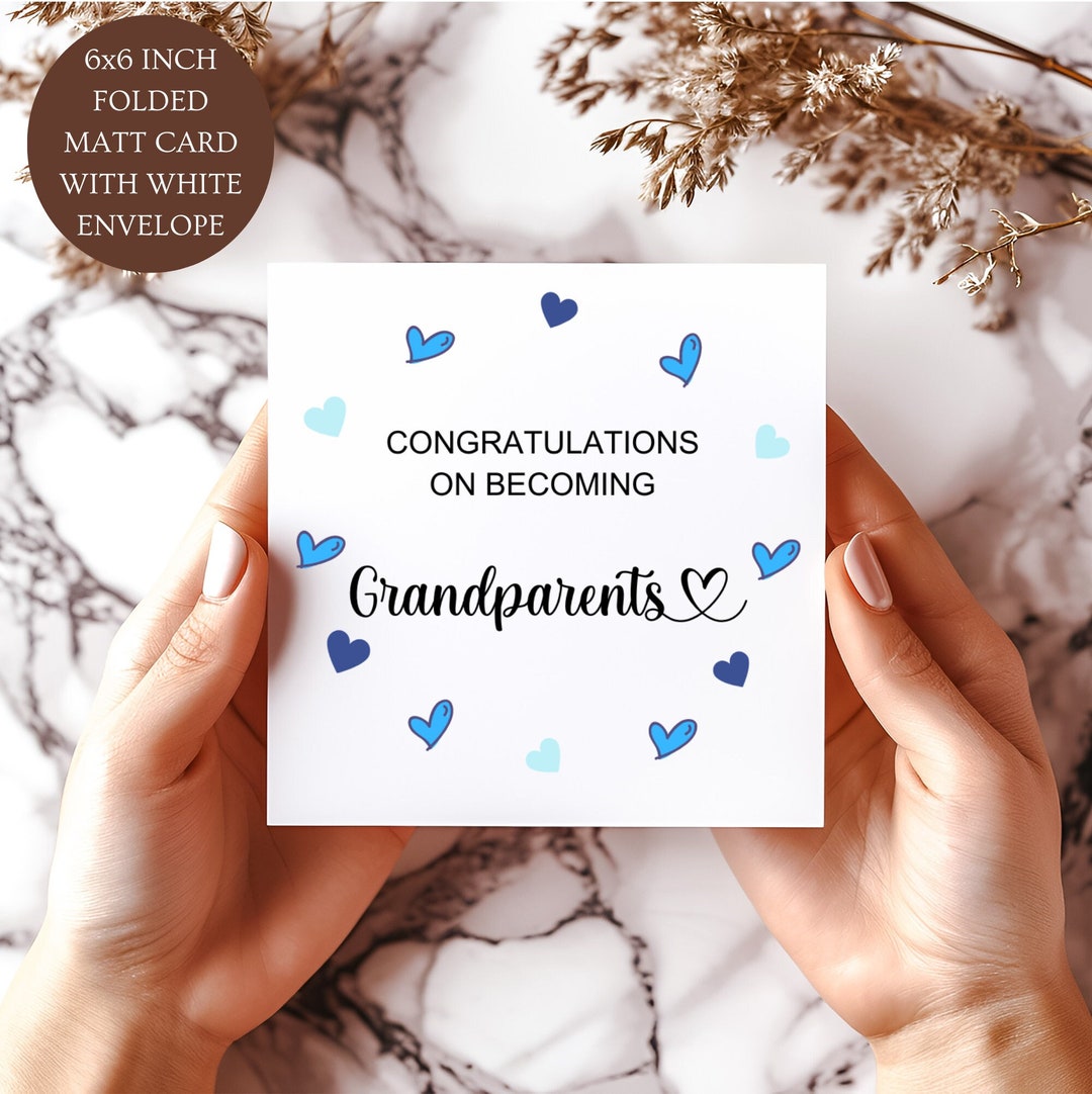 Congratulations on Becoming Grandparents Card. New Grandparents Baby ...