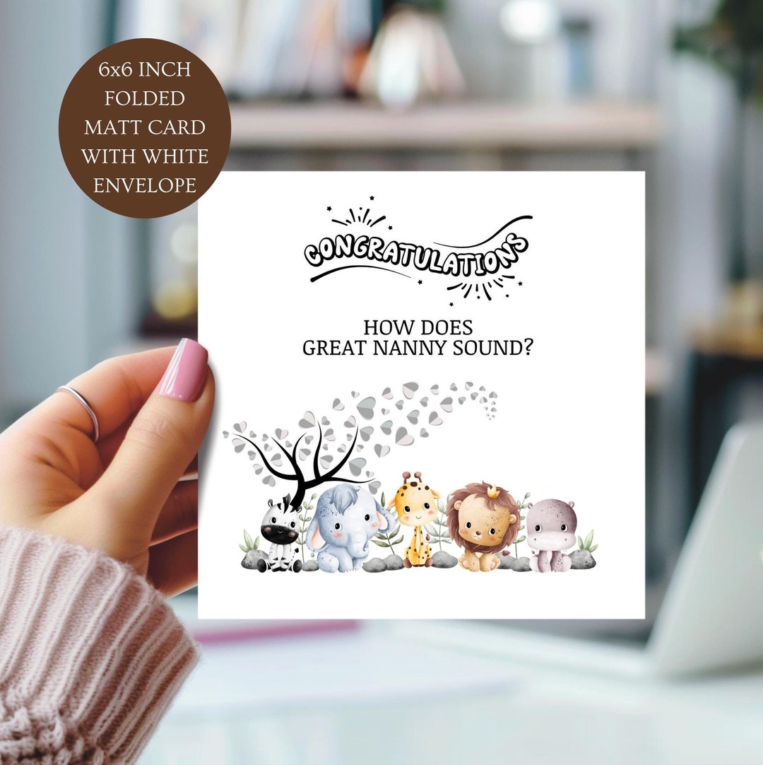 Congratulations How Does Great Nanny Sound Card. Baby Surprise ...