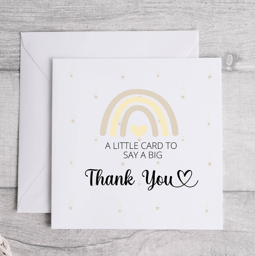 A Little Card to Say A Big Thank You Card. Say Thank You With This Love ...