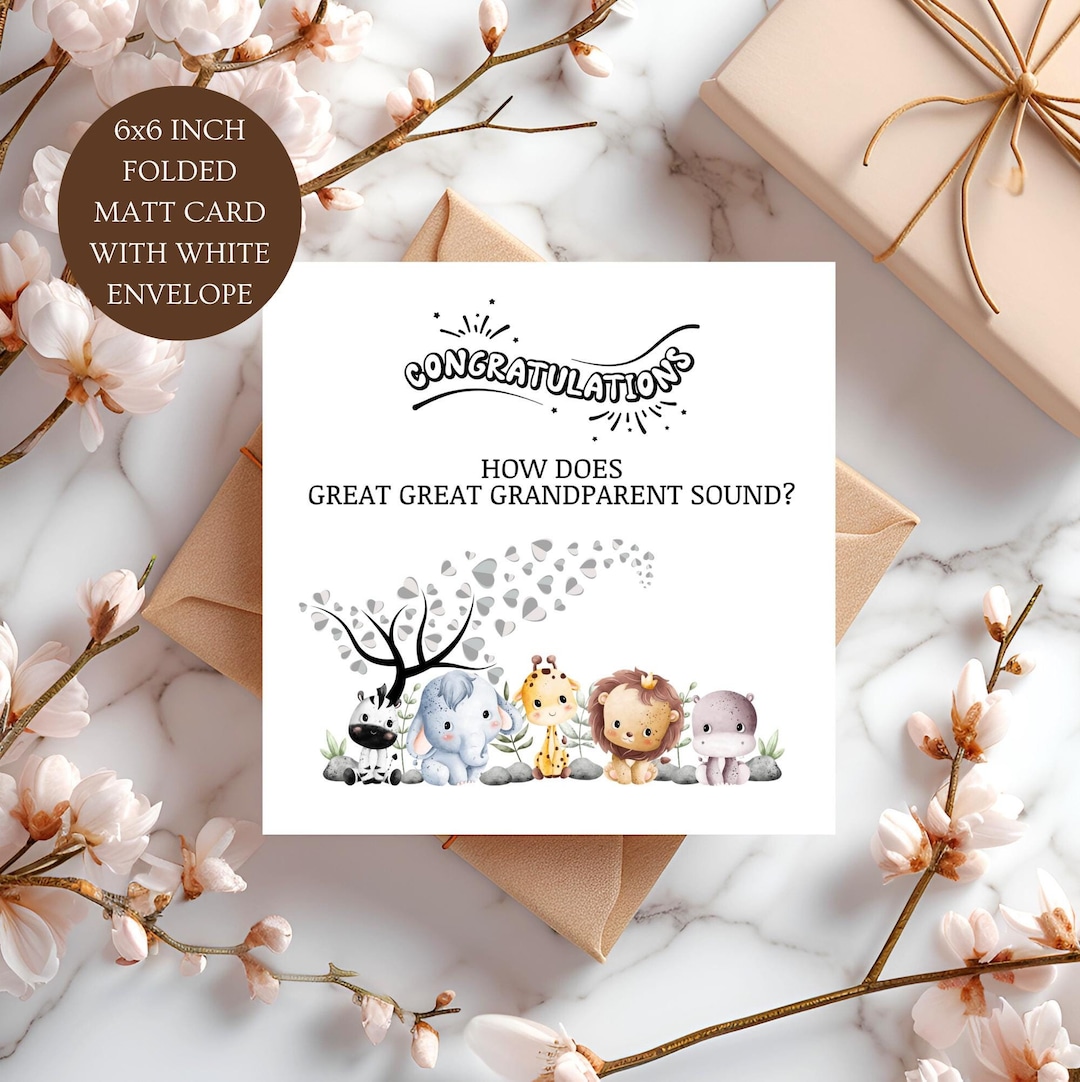 Congratulations How Does Great Great Grandparent Sound Card. Baby ...