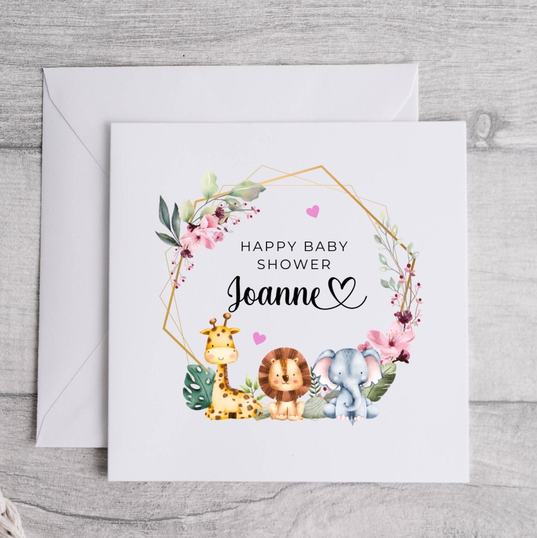 Personalised Happy Baby Shower Card. Mummy to Be Baby Girl - Etsy