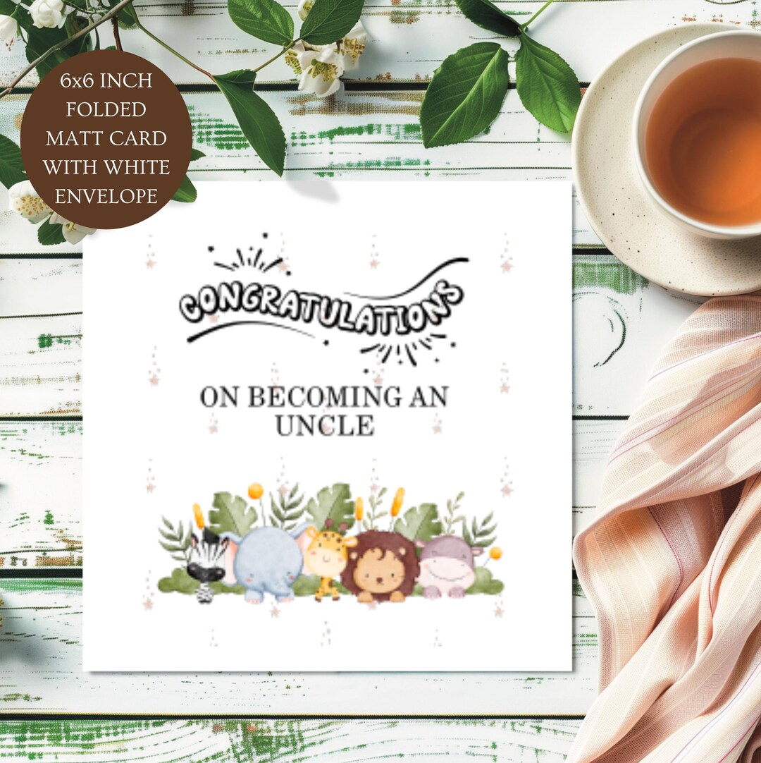 Congratulations on Becoming an Uncle Card. Baby Surprise Congrats Card ...