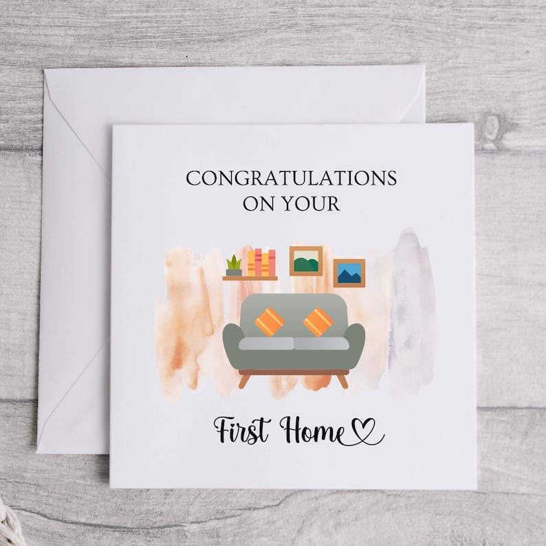 Congratulations on Your First Home Card. Happy First New Home - Etsy