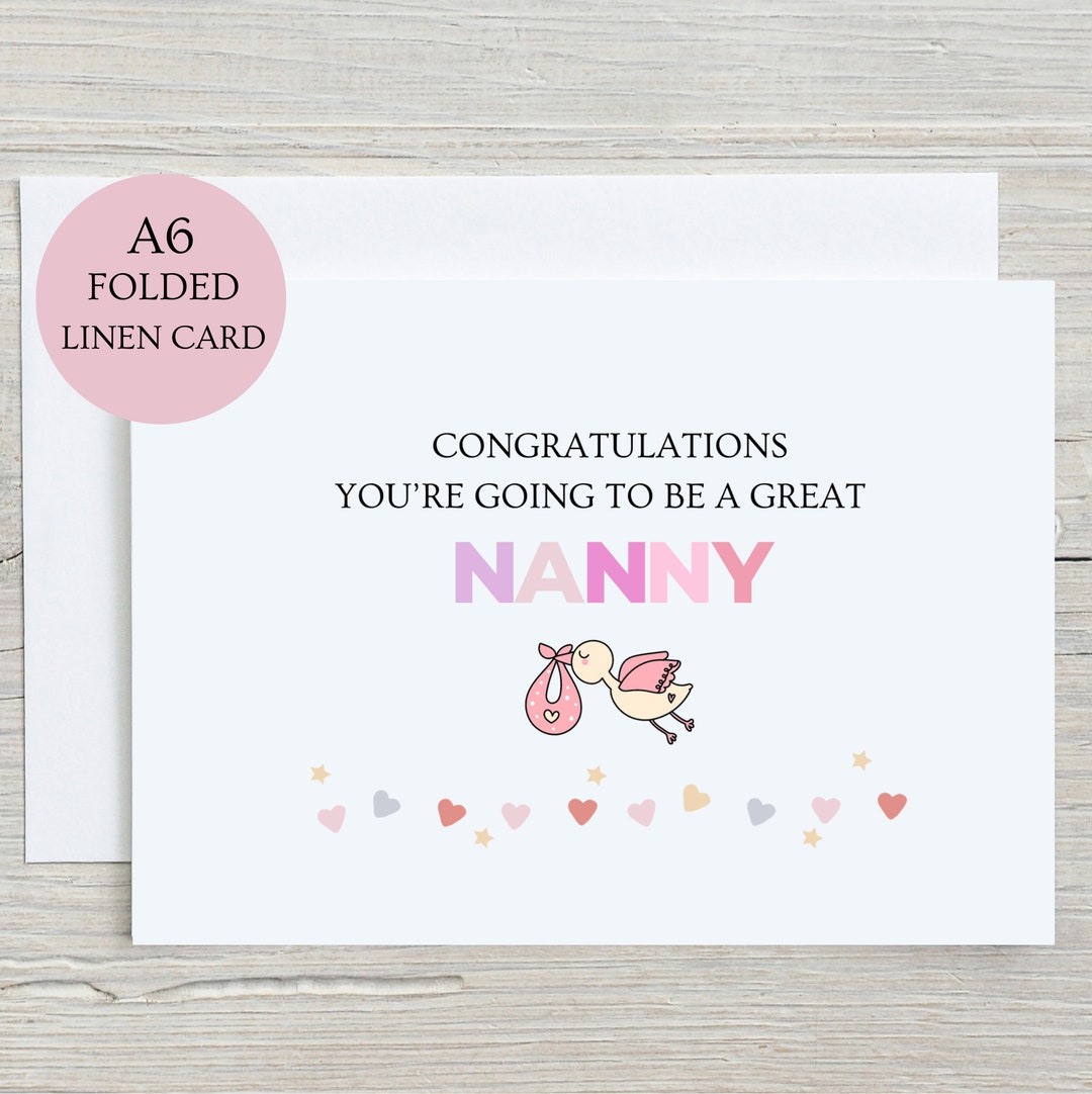 Congratulations You're Going to Be A Great Nanny Card. Baby ...