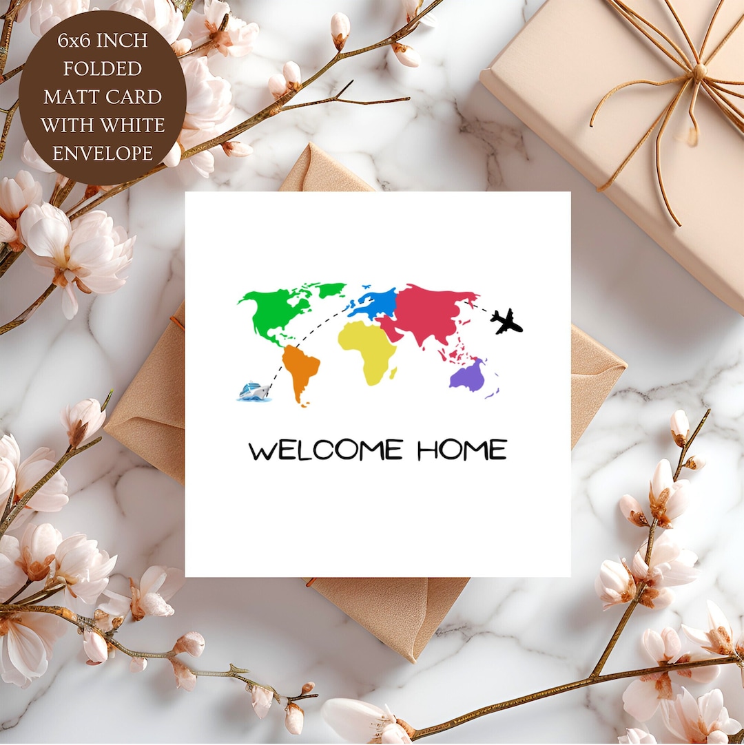 Welcome Home Card. Welcome Back I Have Missed You Card. Traveling ...