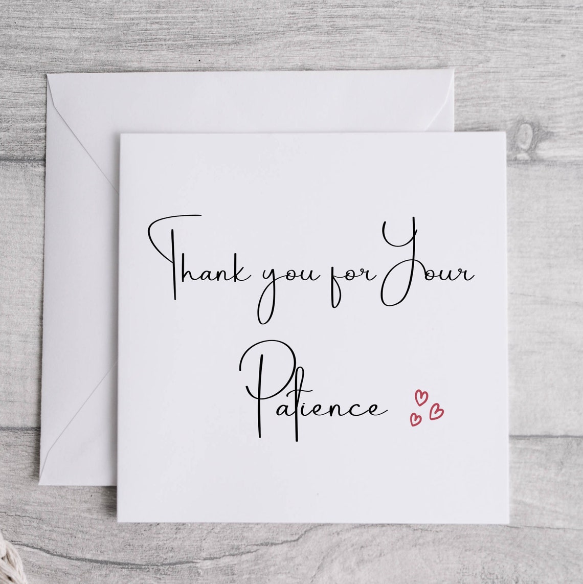 Thank You for Your Patience Card | Appreciation Card - Etsy