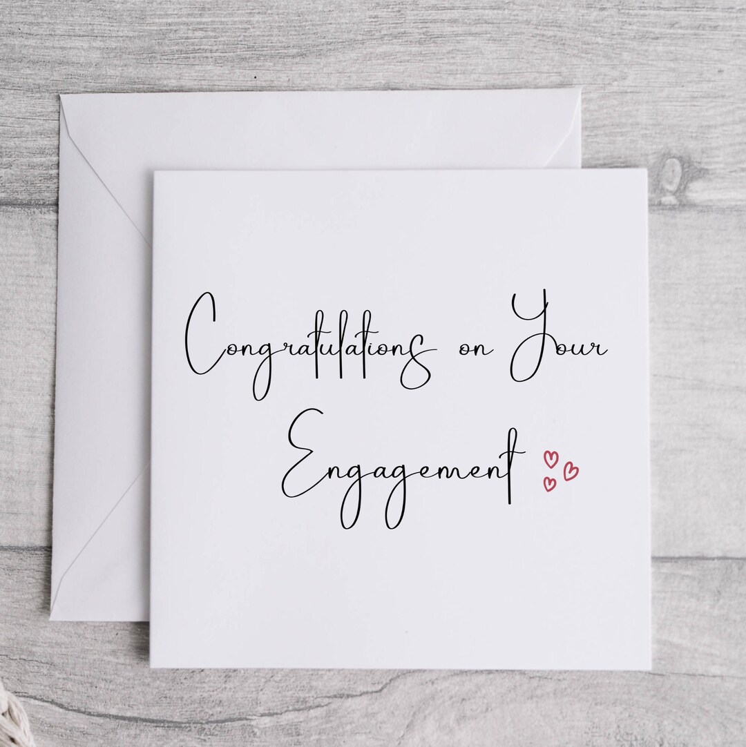 Congratulations on Your Engagement Card. Couple Engagement Card. - Etsy UK