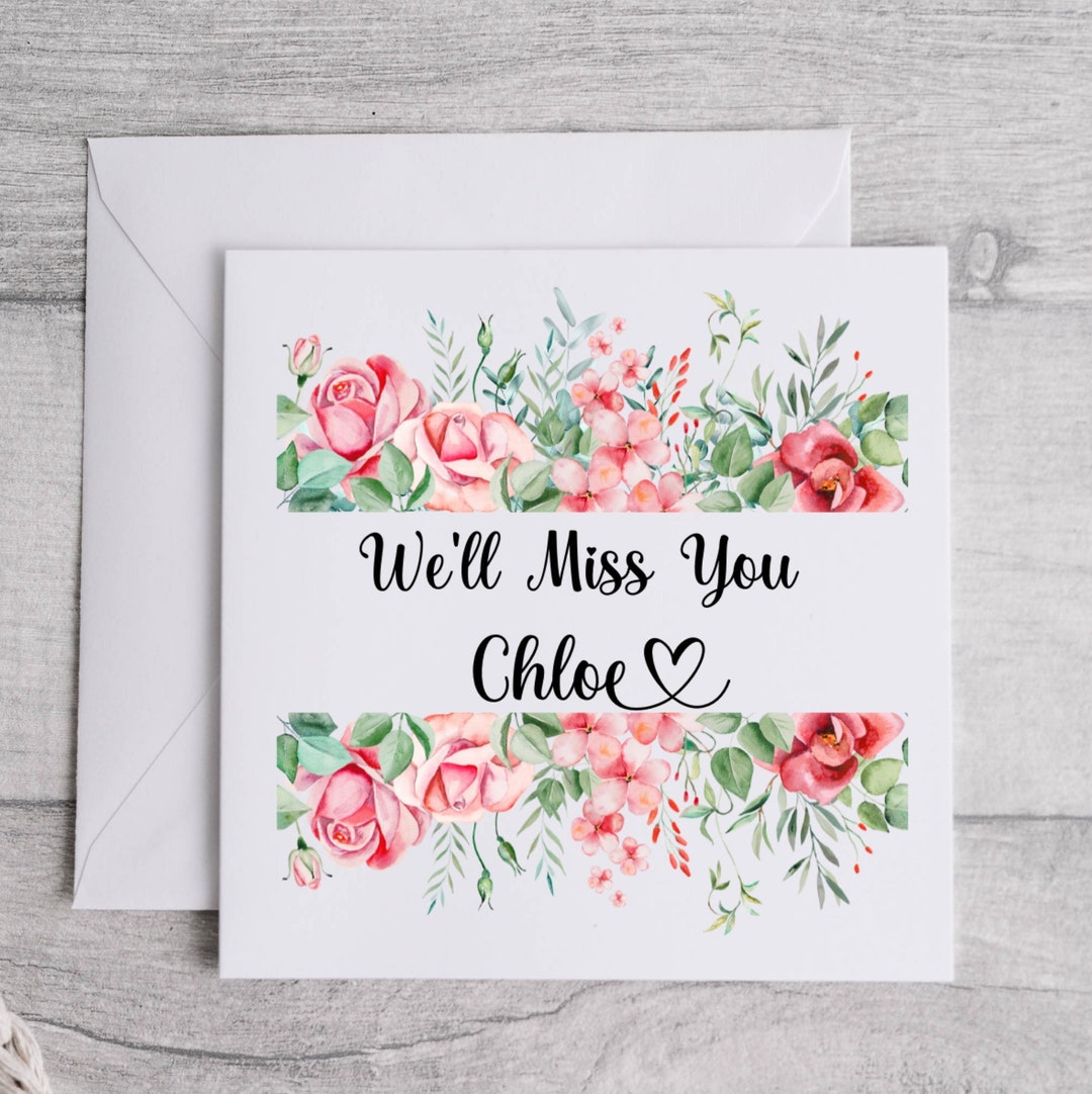 We Will Miss You Card. Farewell Card. Leaving Card. Sorry You Are ...