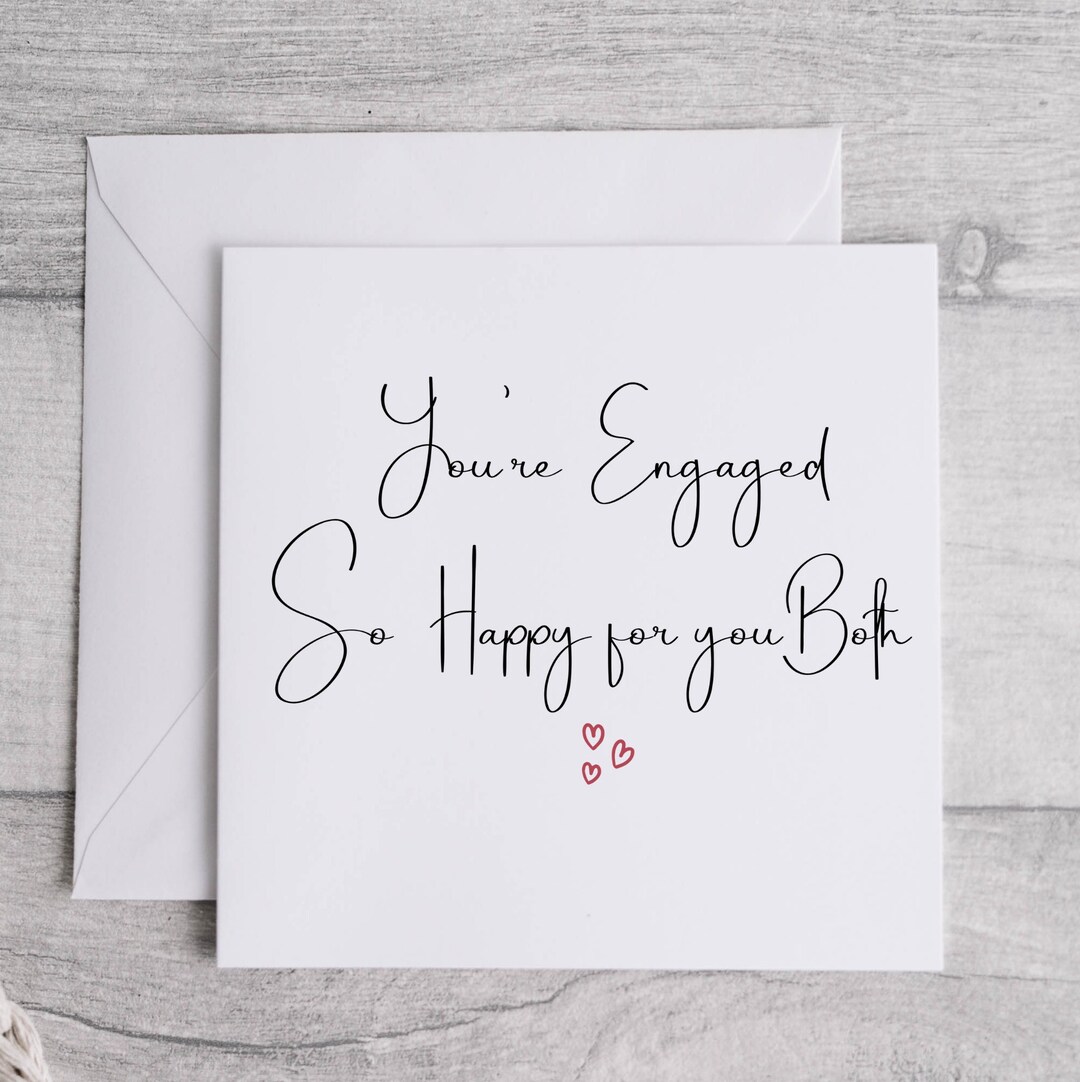 You Are Engaged so Happy for You Both Card. Engagement Card. - Etsy