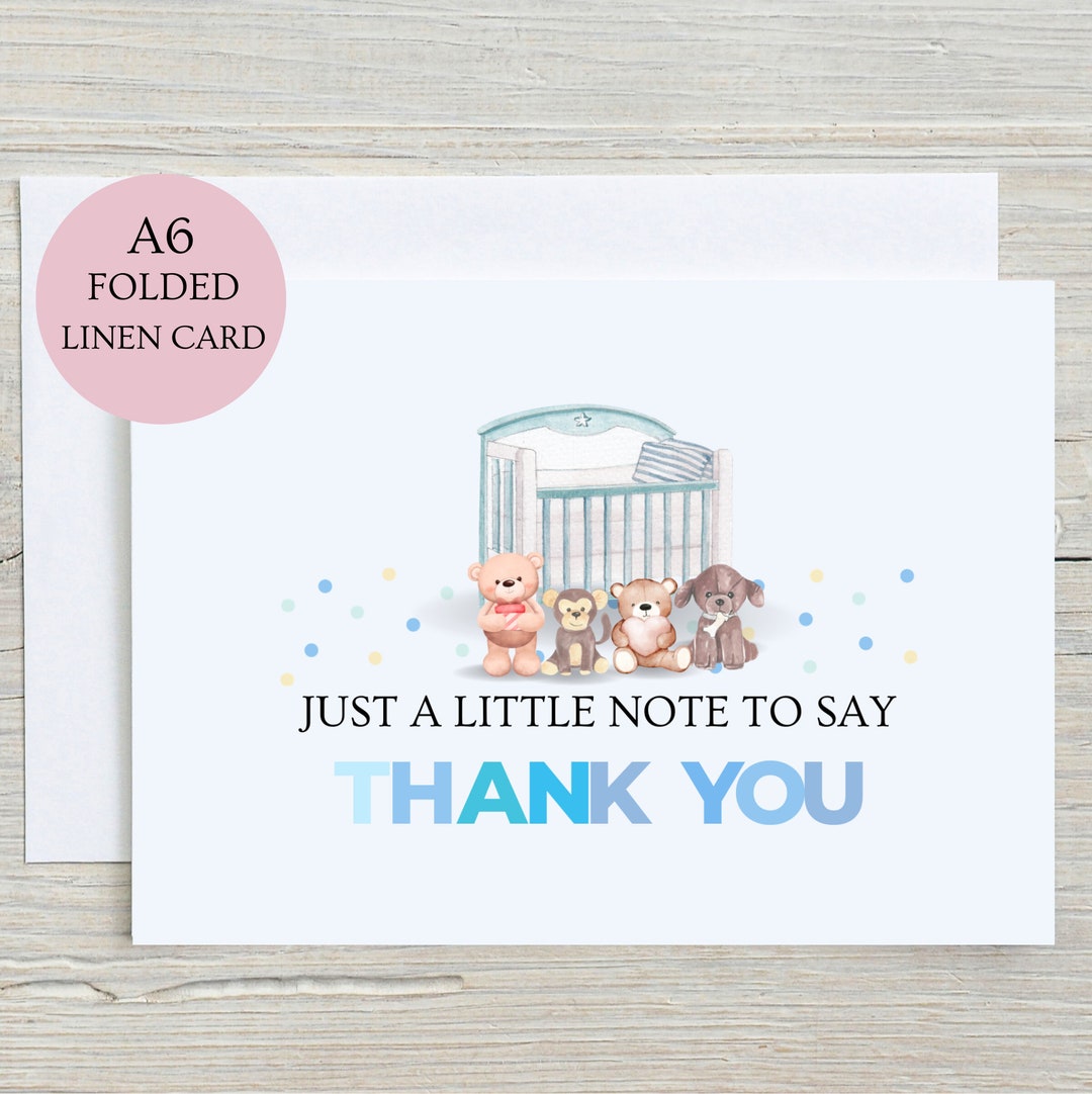 Just Little a Note to Say Thank You Card. Multi Coloured Text - Etsy