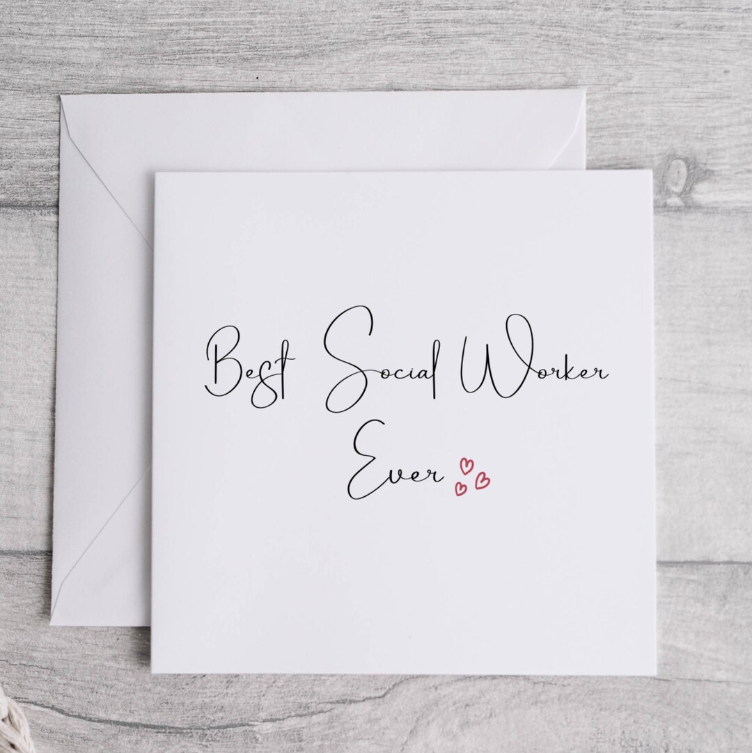 Best Social Worker Ever Card. Appreciation Card. 6 X 6 Inch Card. - Etsy